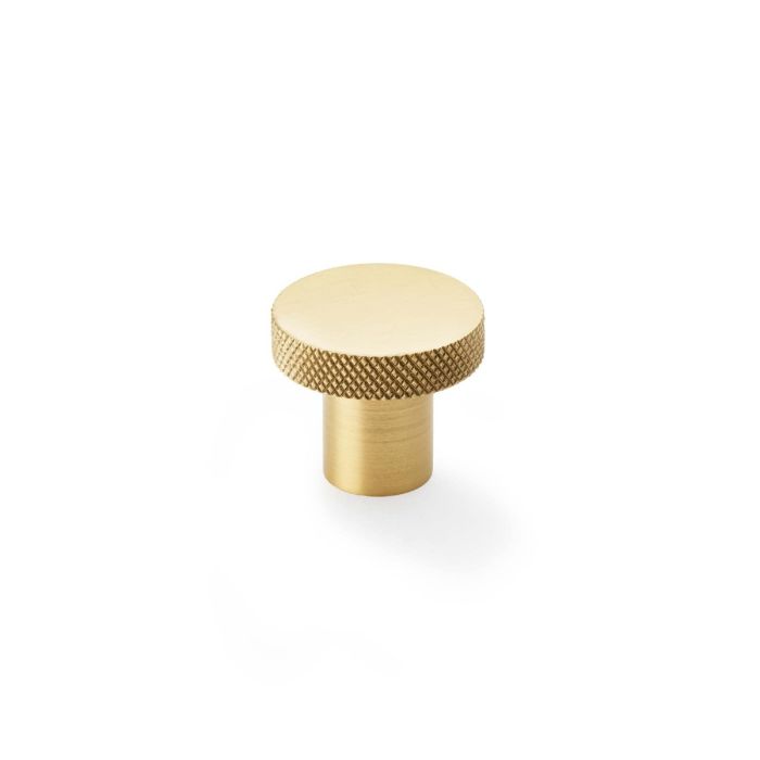 Knurled Circular Knob -A&W(Hanover) - Satin Brass – handles&hinges