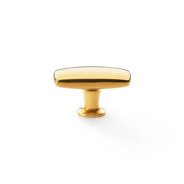 Soap Bar style Knob -A&W(Romulus) - Burnished Brass – handles&hinges