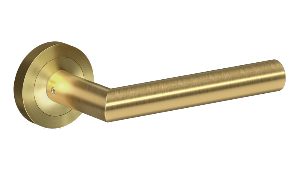 Rhodos Stainless steel lever handle - Satin Brass – handles&hinges