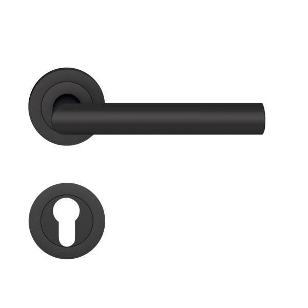Rhodos Stainless steel lever handle - Cosmos Black – handles&hinges