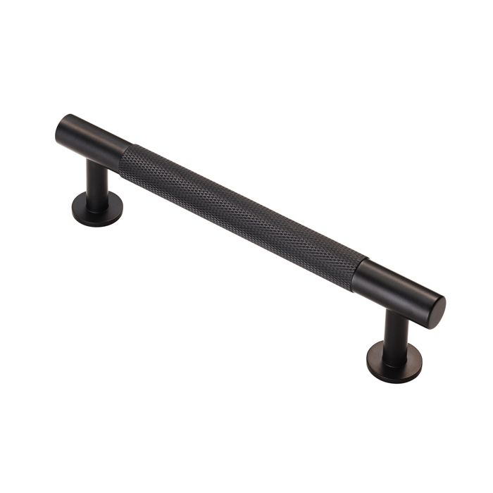Knurled Pull Handle -CB- Matt Black – handles&hinges